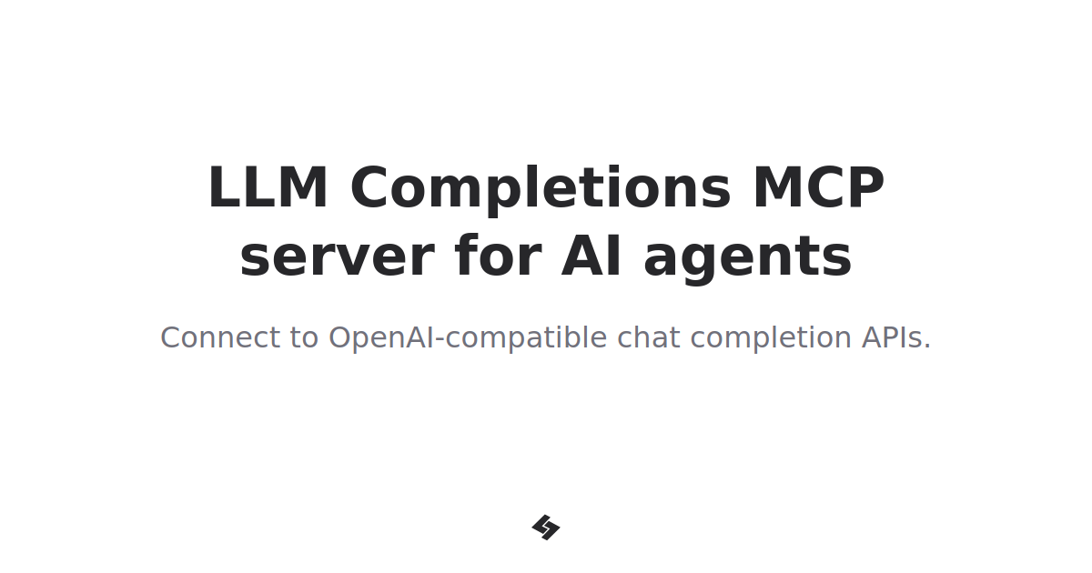 LLM Completions MCP server for AI agents