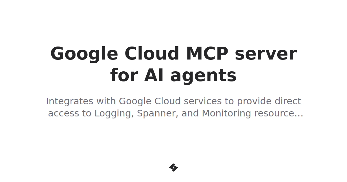 Google Cloud MCP server for AI agents