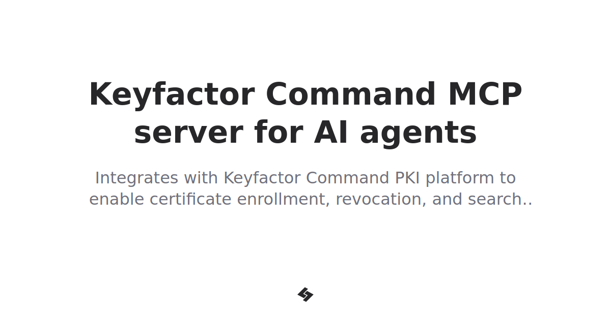 Keyfactor Command MCP server for AI agents