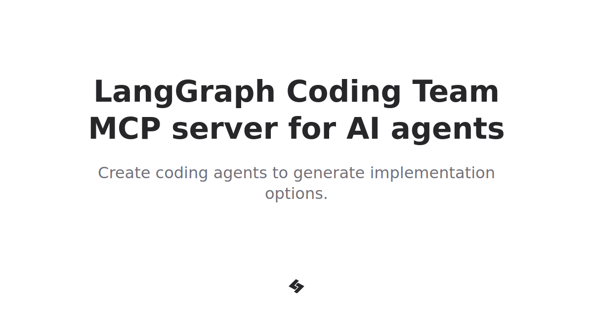 LangGraph Coding Team MCP server for AI agents