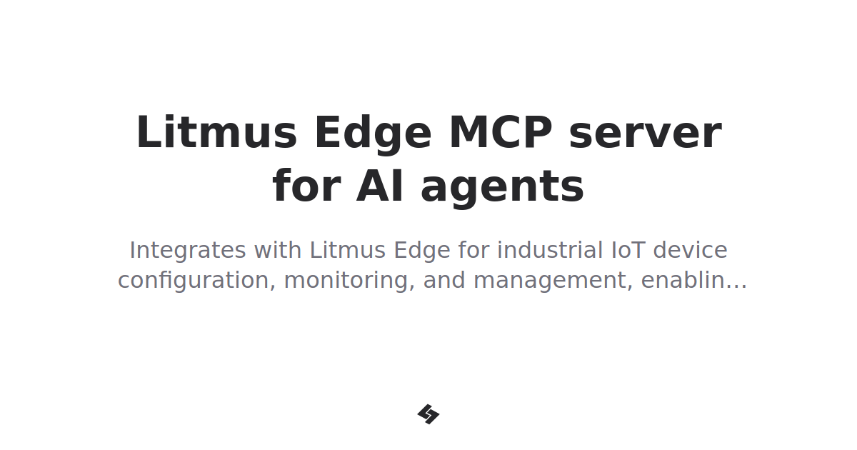 Litmus Edge MCP server for AI agents