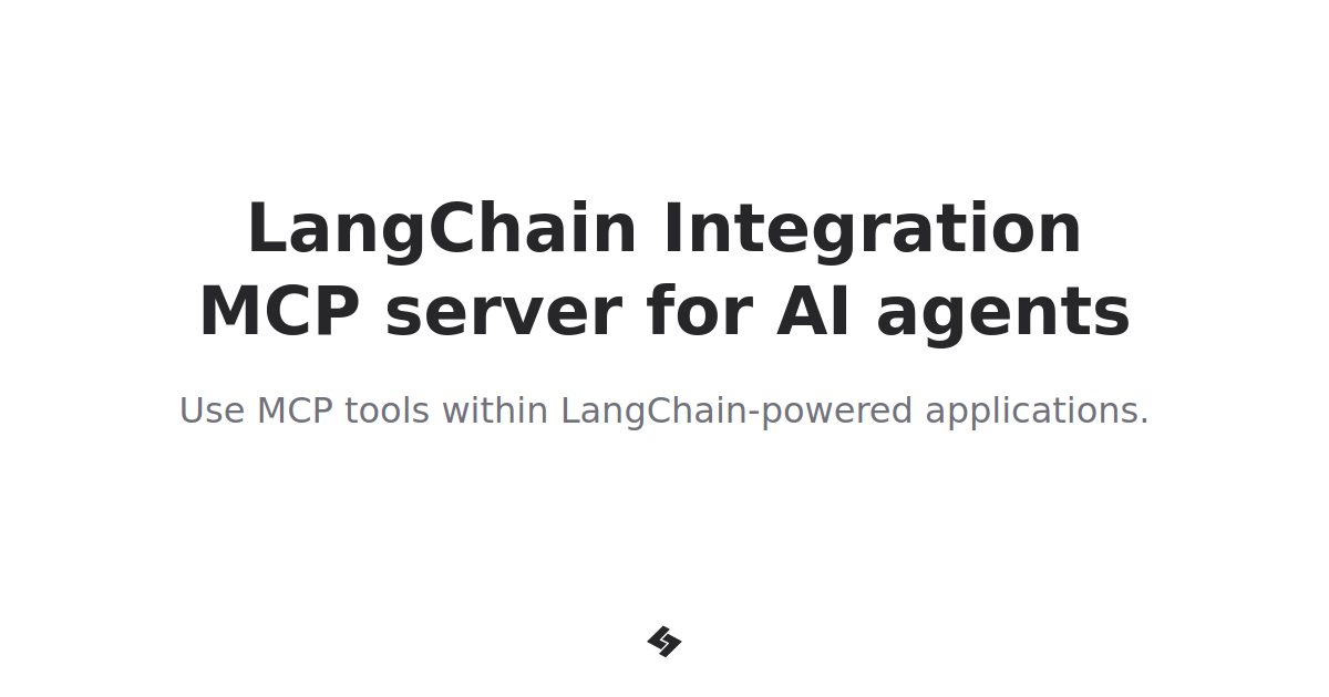 LangChain Integration MCP server for AI agents