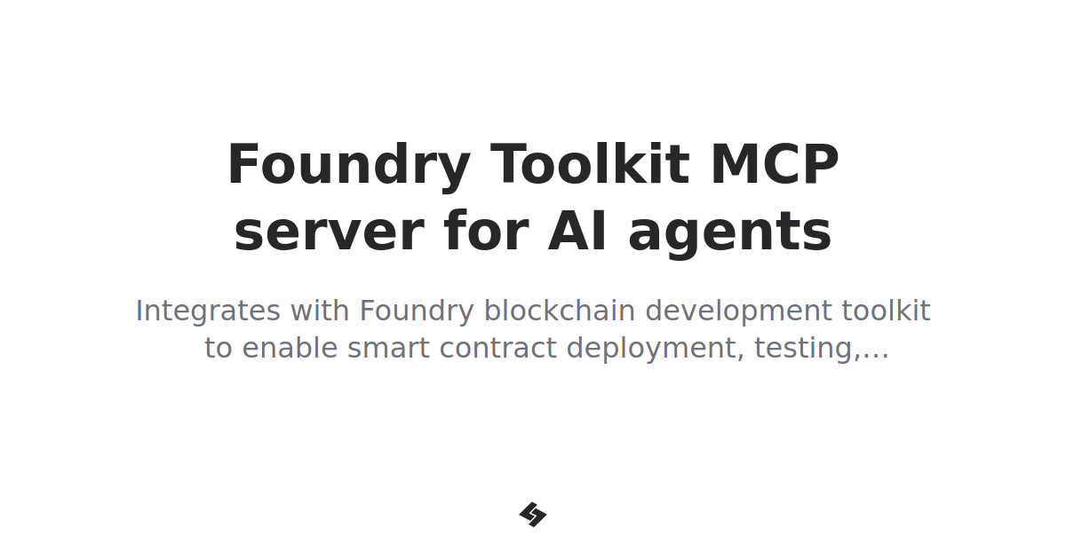 Foundry Toolkit MCP server for AI agents