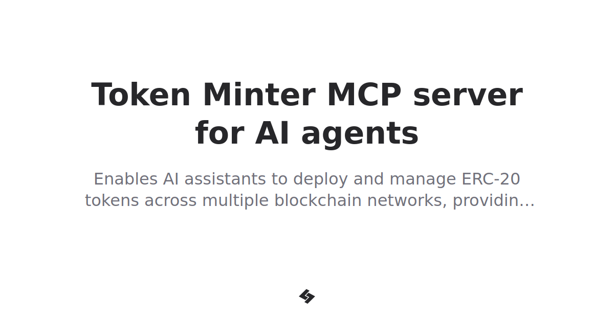 Token Minter MCP server for AI agents