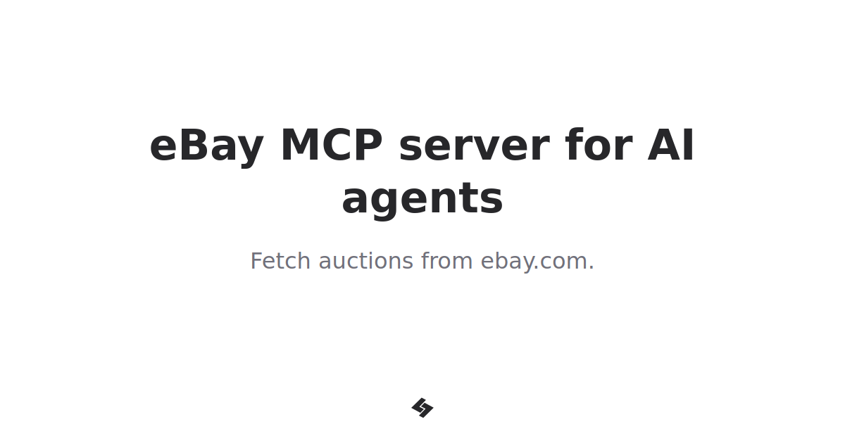 eBay MCP server for AI agents