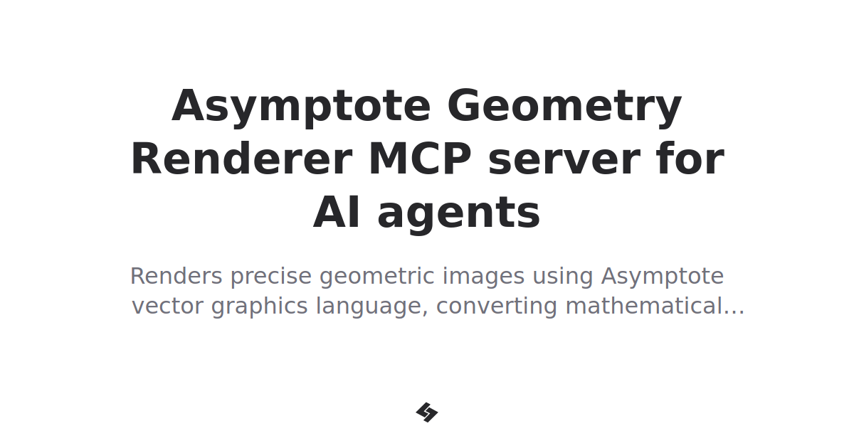 Asymptote Geometry Renderer MCP server for AI agents