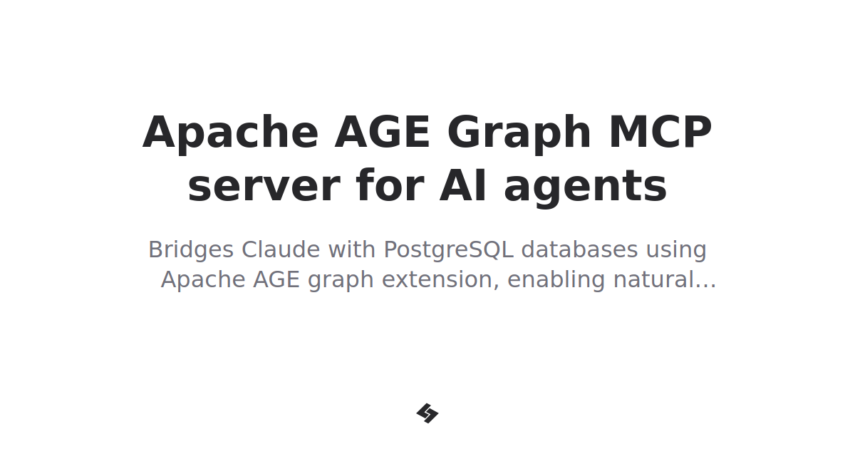 Apache AGE Graph MCP server for AI agents