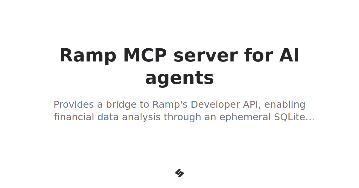 Ramp MCP server for AI agents