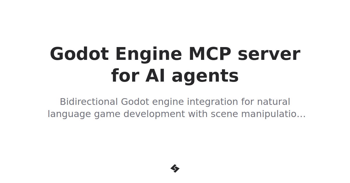 Godot Engine MCP server for AI agents