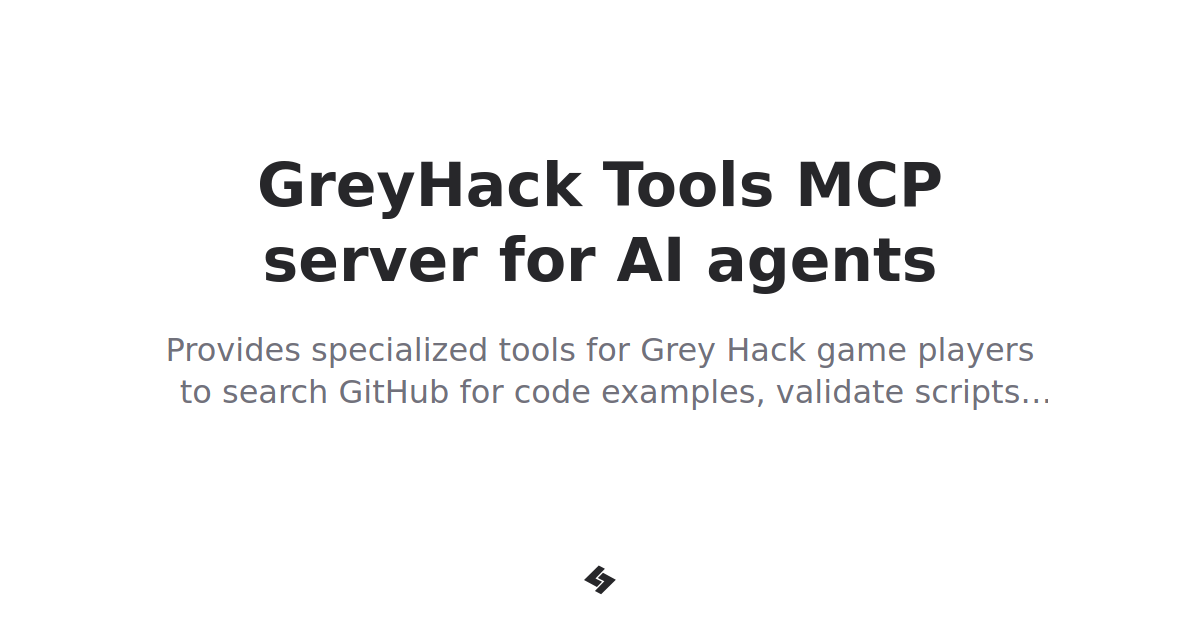 GreyHack Tools MCP server for AI agents