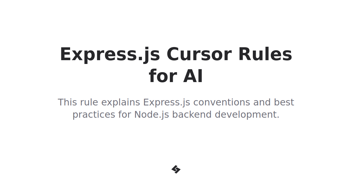 Expressjs Cursor Rules For Ai 5348