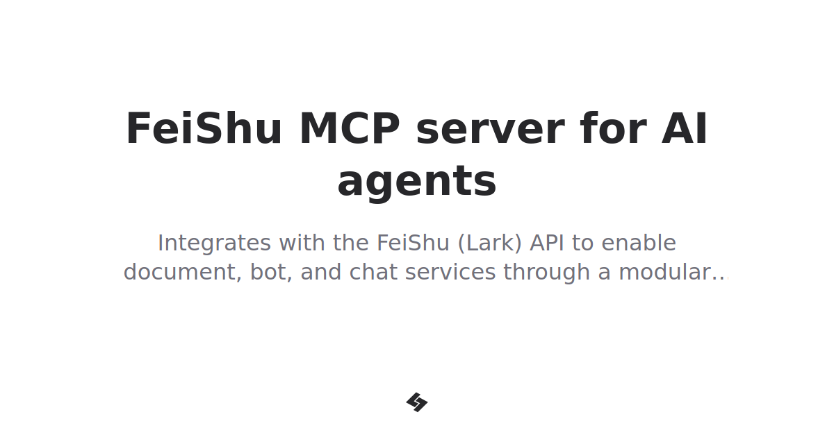 FeiShu MCP server for AI agents