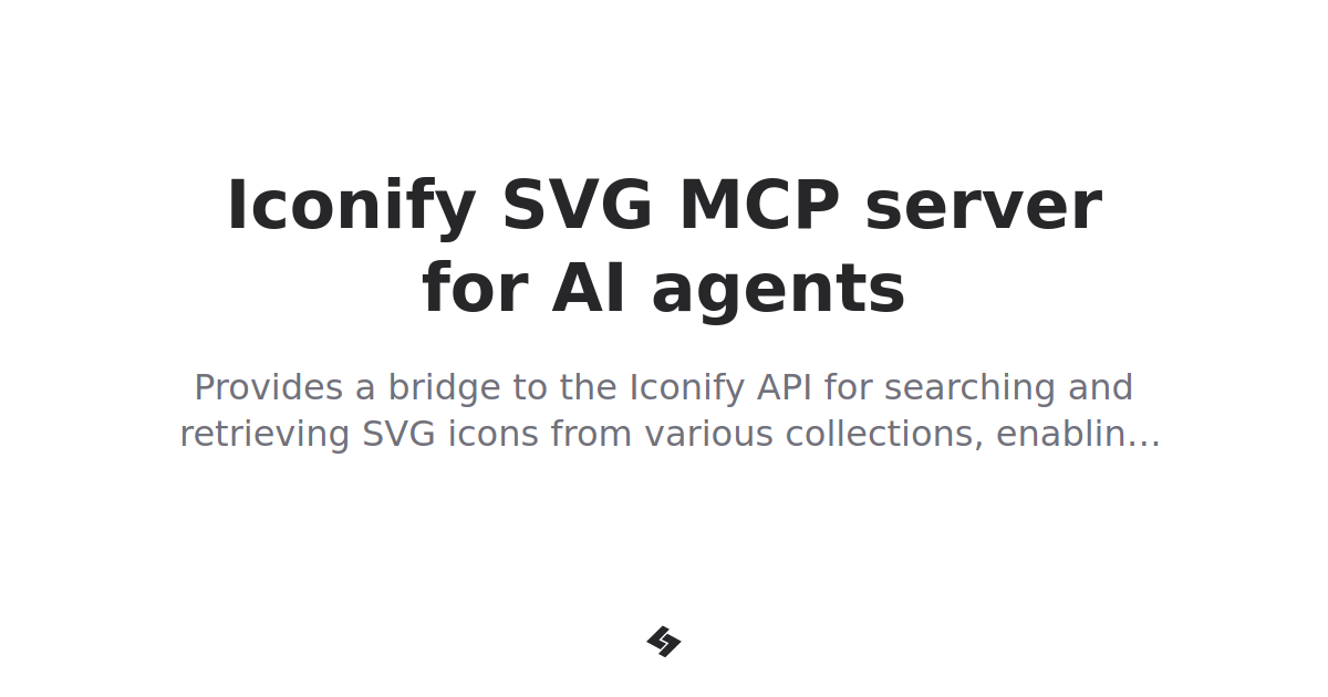 Iconify SVG MCP server for AI agents