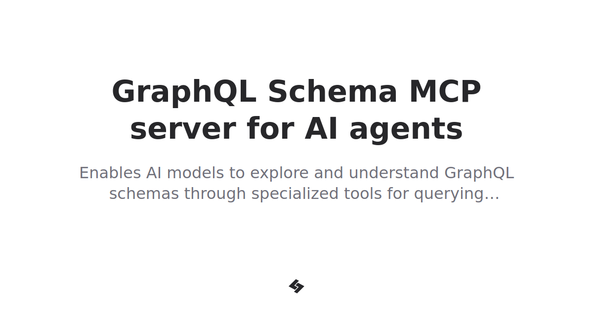 GraphQL Schema MCP server for AI agents