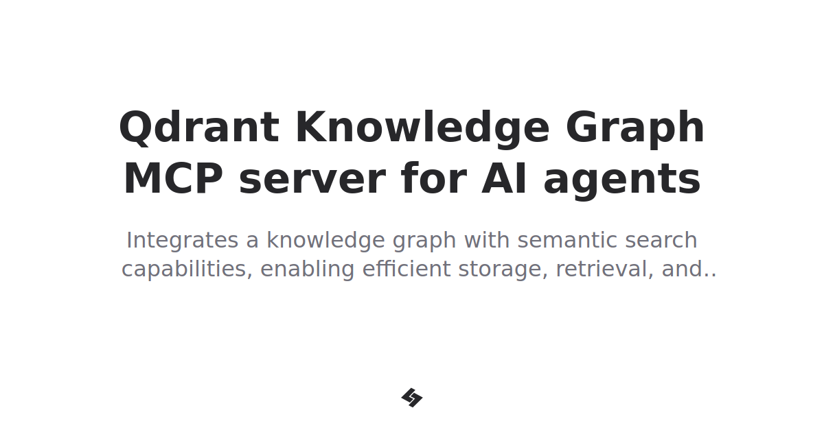 Qdrant Knowledge Graph MCP server for AI agents