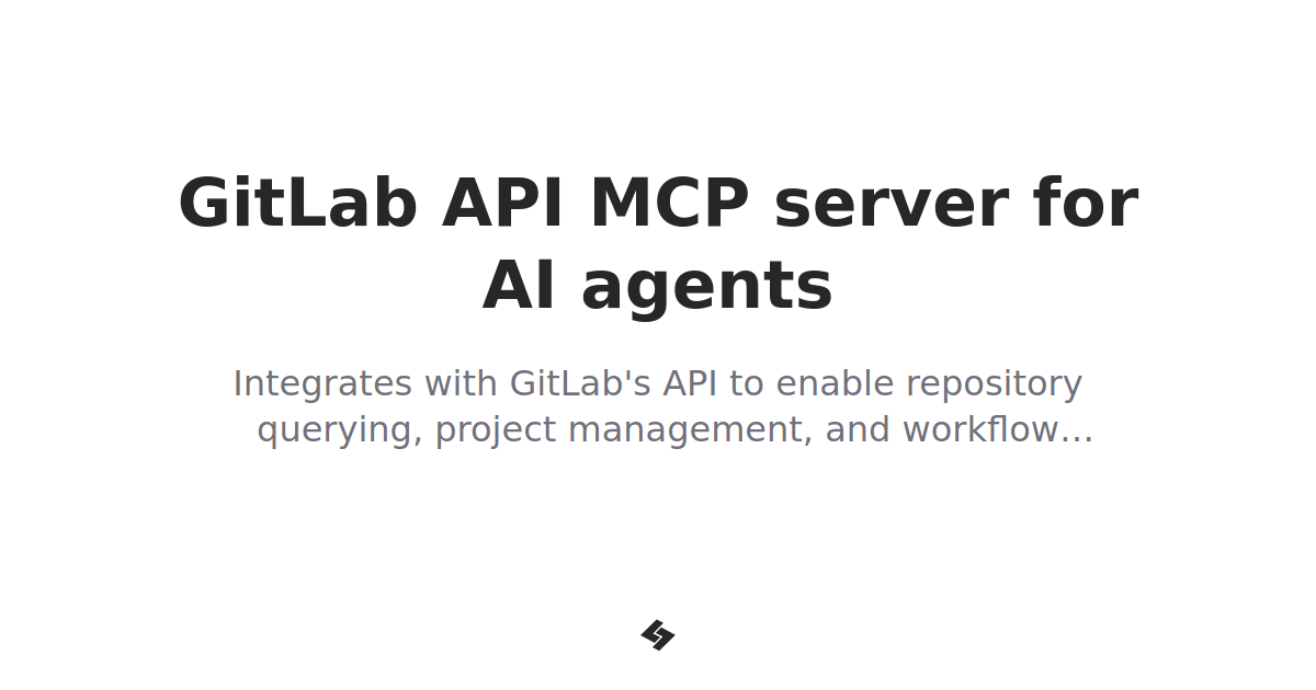 GitLab API MCP server for AI agents