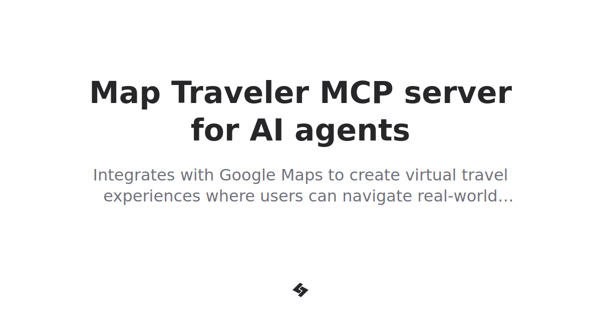 Map Traveler MCP server for AI agents
