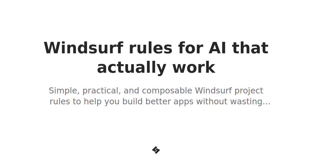 Windsurf rules for AI that actually work