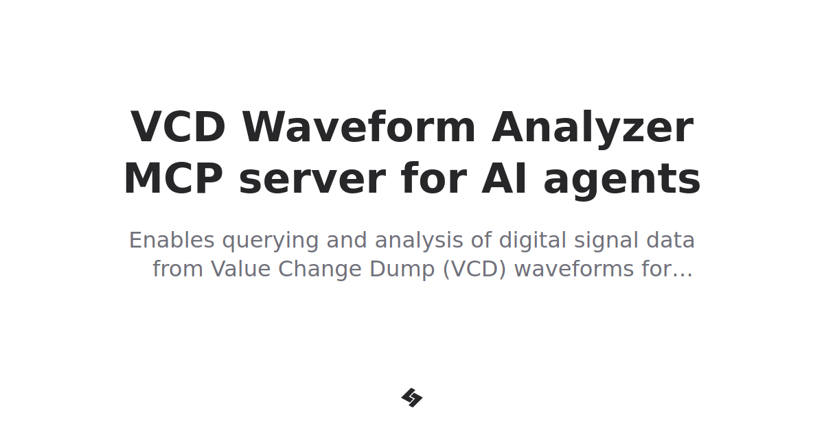 VCD Waveform Analyzer MCP server for AI agents