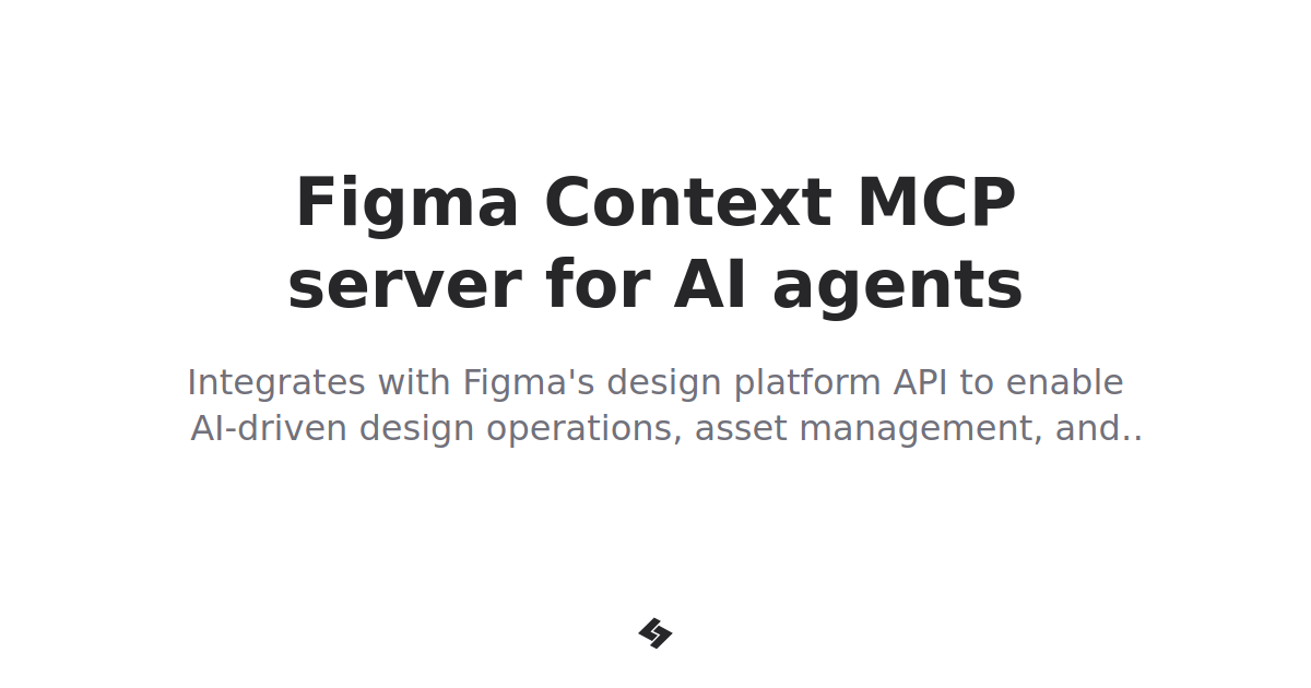 Figma Context MCP server for AI agents