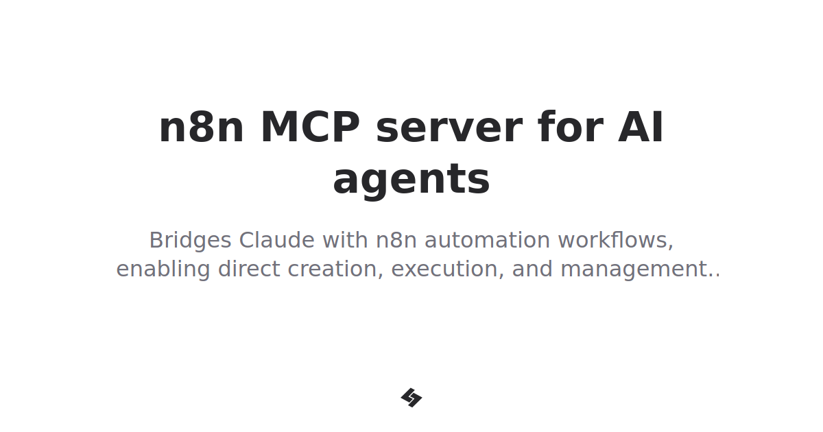 n8n MCP server for AI agents