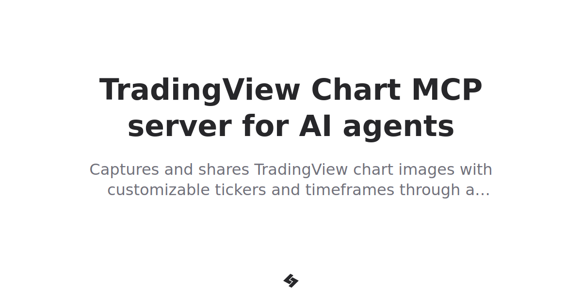 TradingView Chart MCP server for AI agents