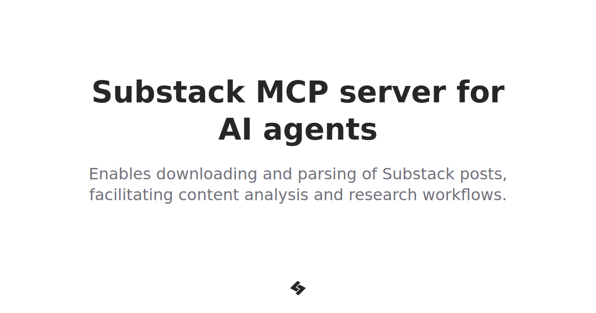 Substack MCP server for AI agents