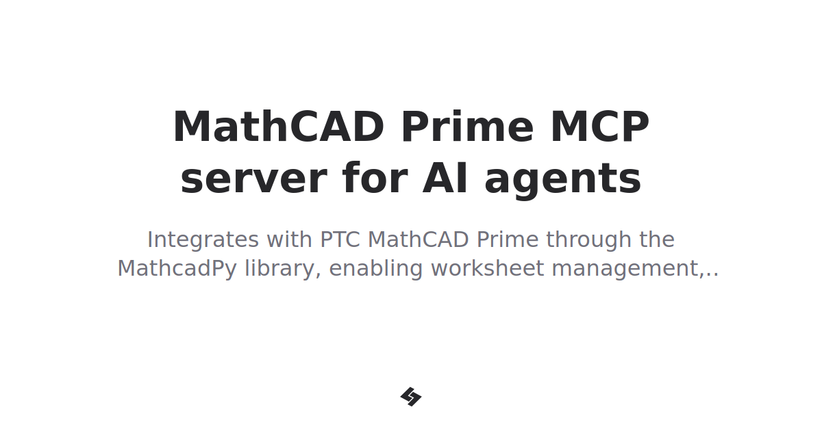MathCAD Prime MCP server for AI agents