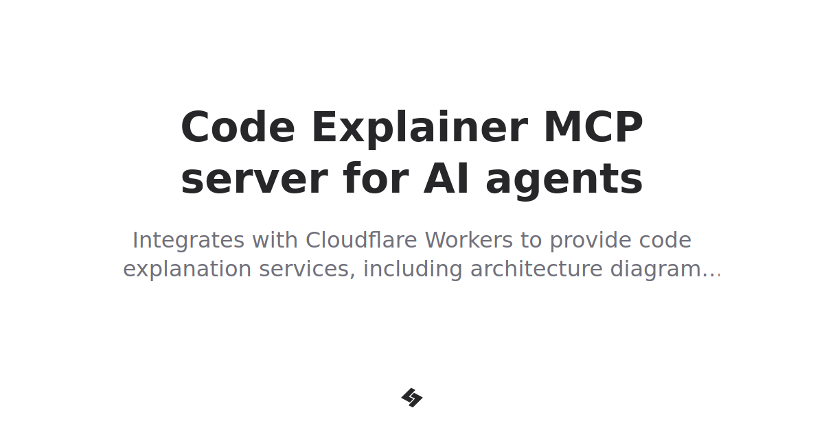 Code Explainer MCP server for AI agents
