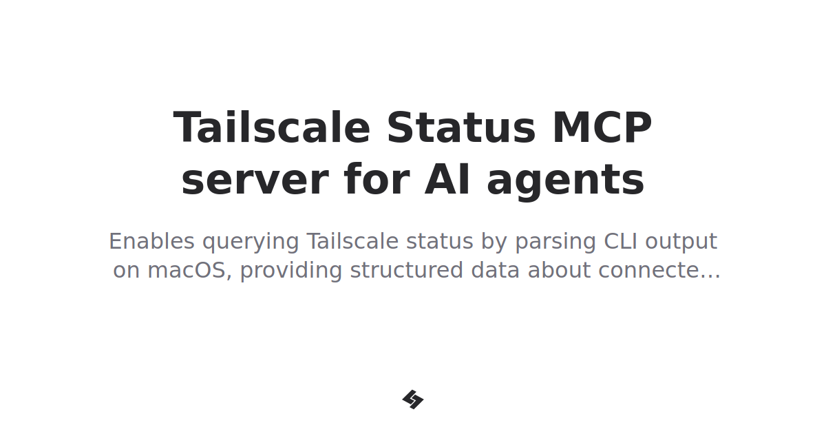 Tailscale Status MCP server for AI agents