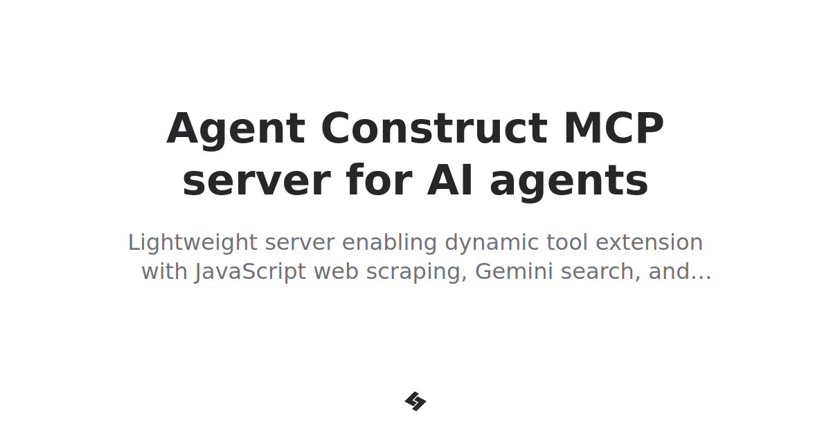 Agent Construct MCP server for AI agents