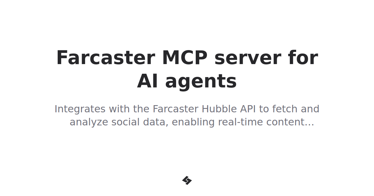 Farcaster MCP server for AI agents