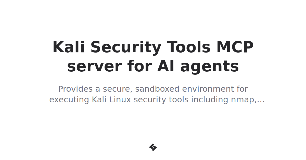 Kali Security Tools Mcp Server For Ai Agents