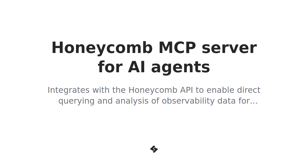 Honeycomb MCP server for AI agents