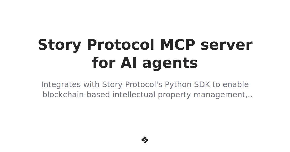 Story Protocol MCP server for AI agents