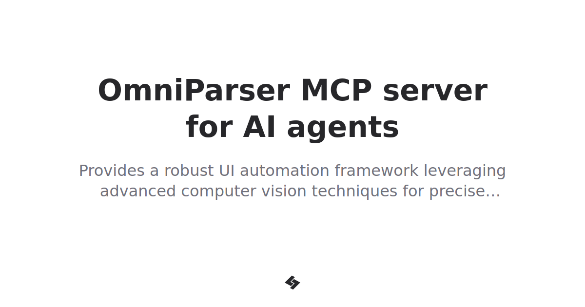 OmniParser MCP server for AI agents