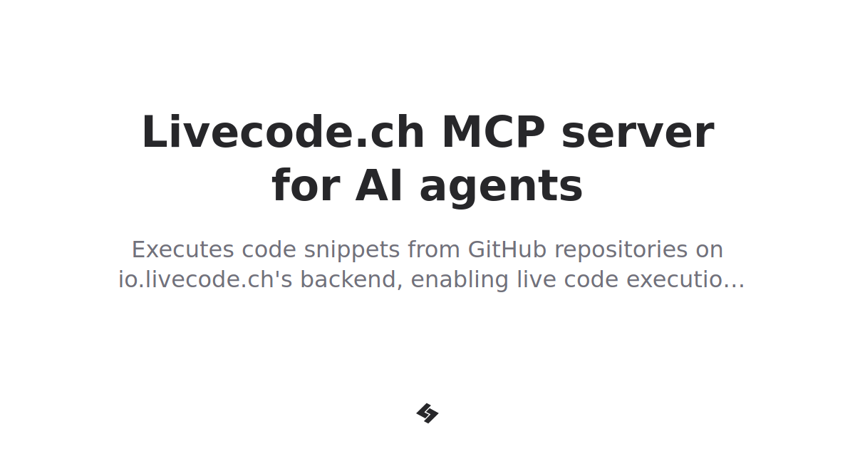 Livecode.ch MCP server for AI agents