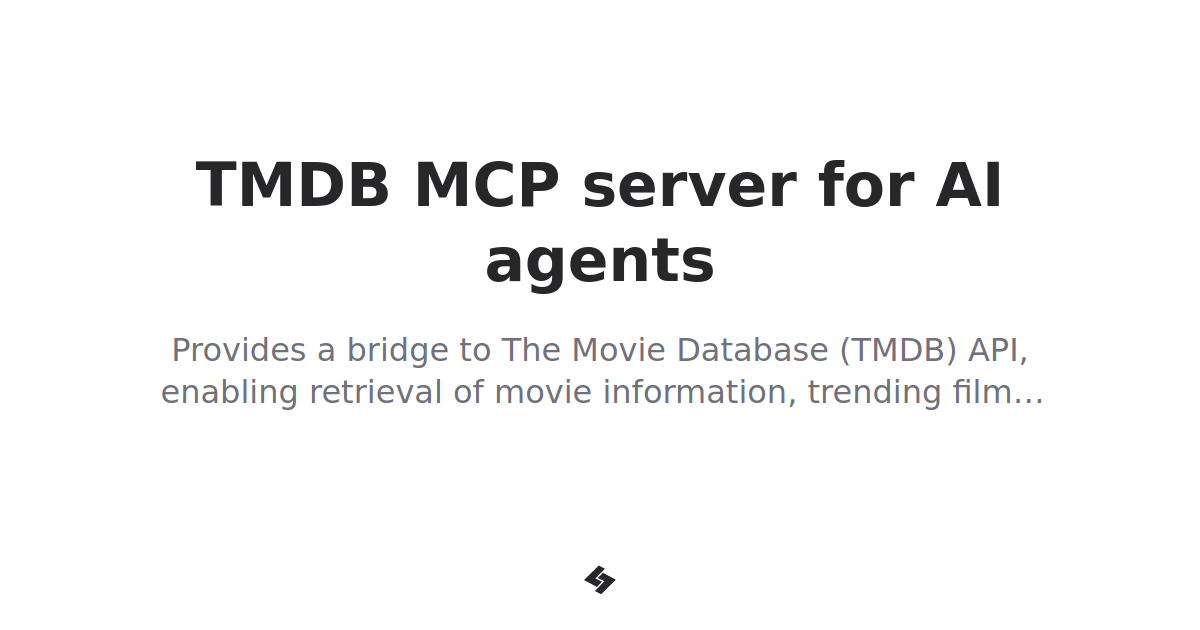 TMDB MCP server for AI agents