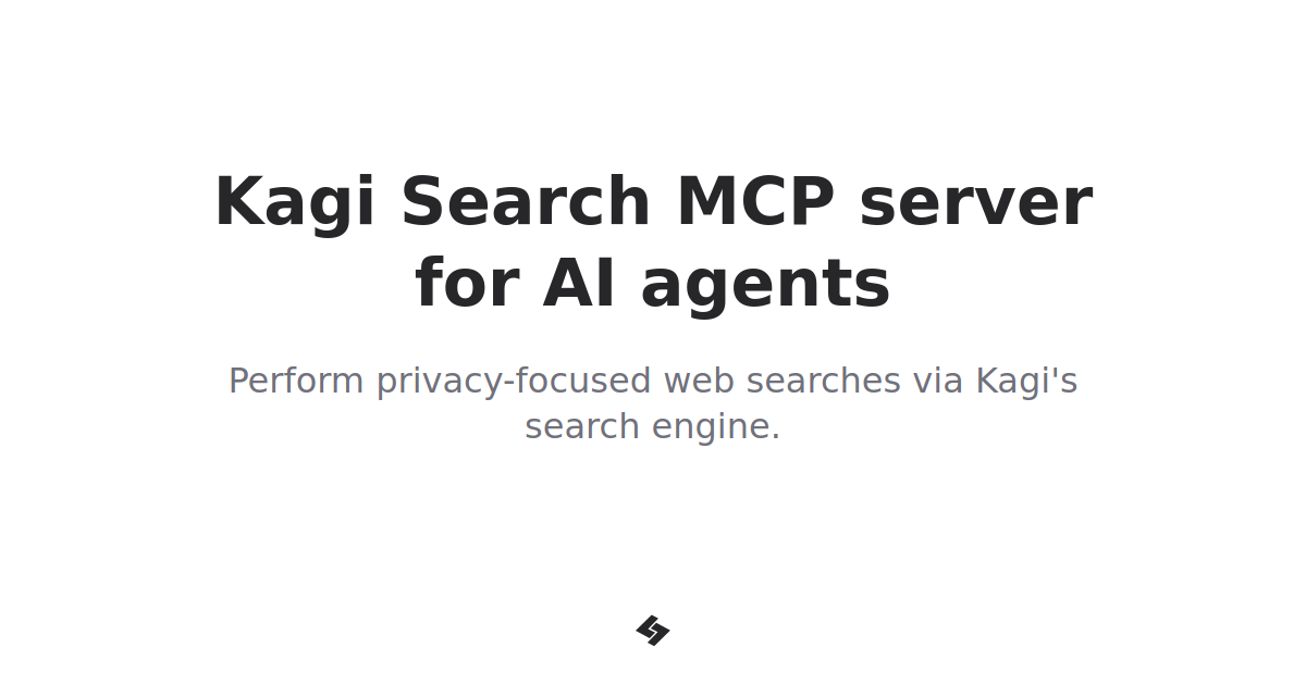 Kagi Search MCP server for AI agents