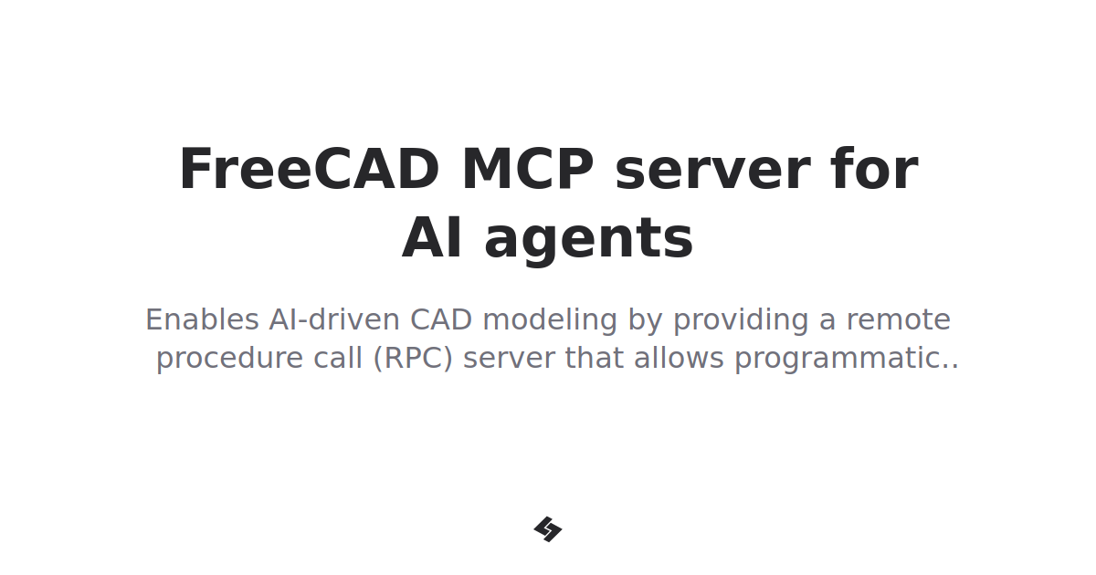 FreeCAD MCP server for AI agents