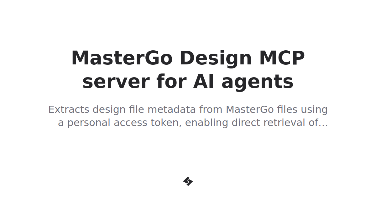 MasterGo Design MCP server for AI agents