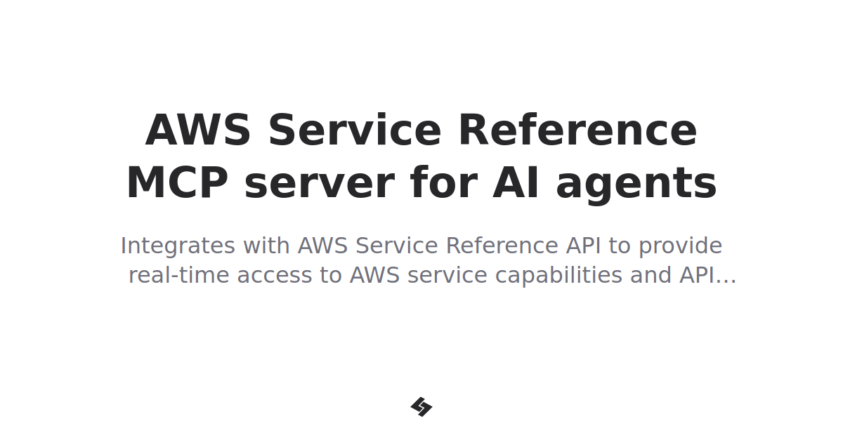 AWS Service Reference MCP server for AI agents