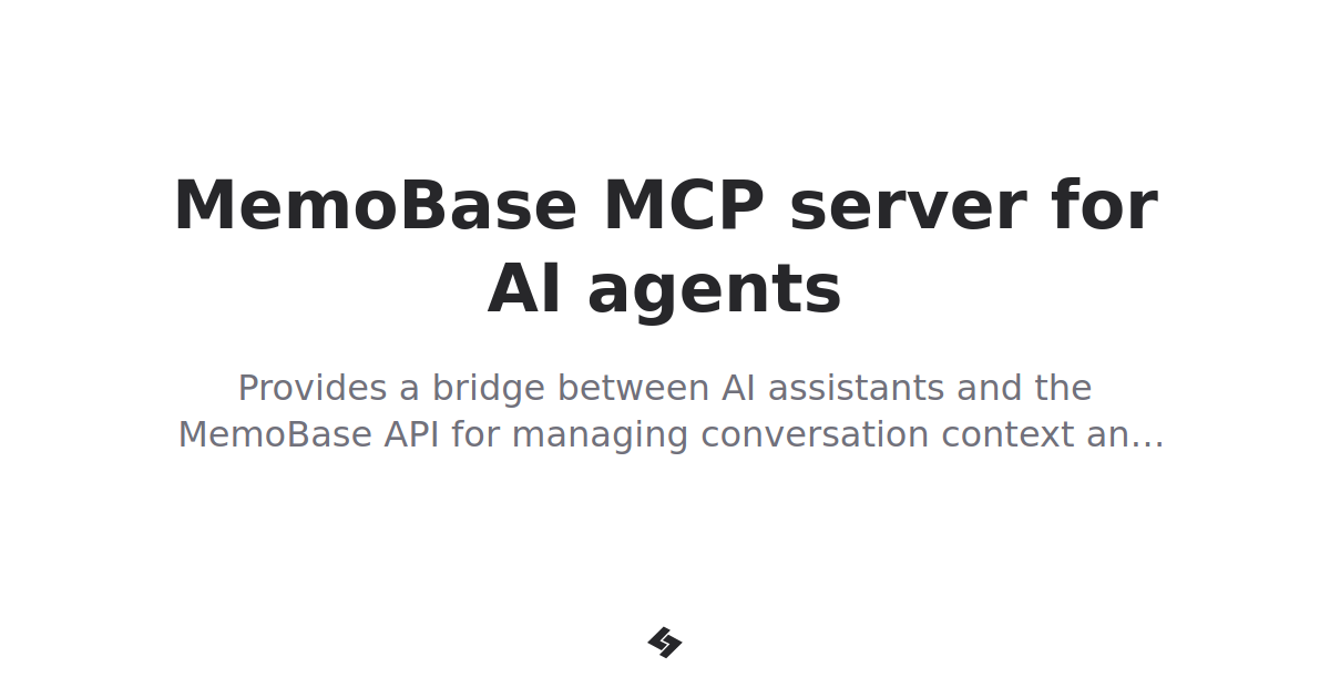 MemoBase MCP server for AI agents