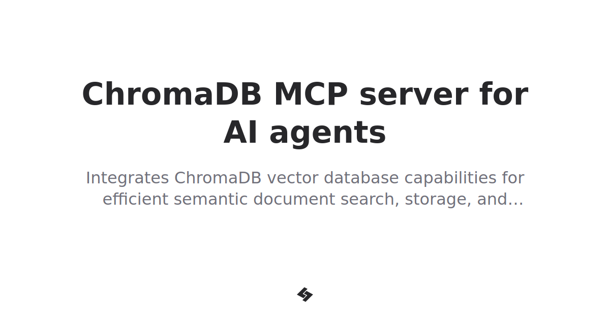 ChromaDB MCP server for AI agents