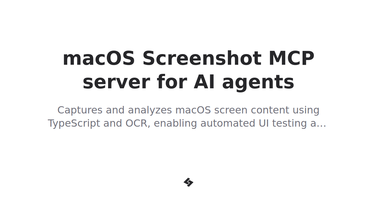 macOS Screenshot MCP server for AI agents
