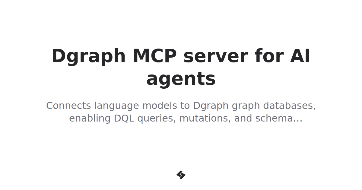 Dgraph MCP server for AI agents