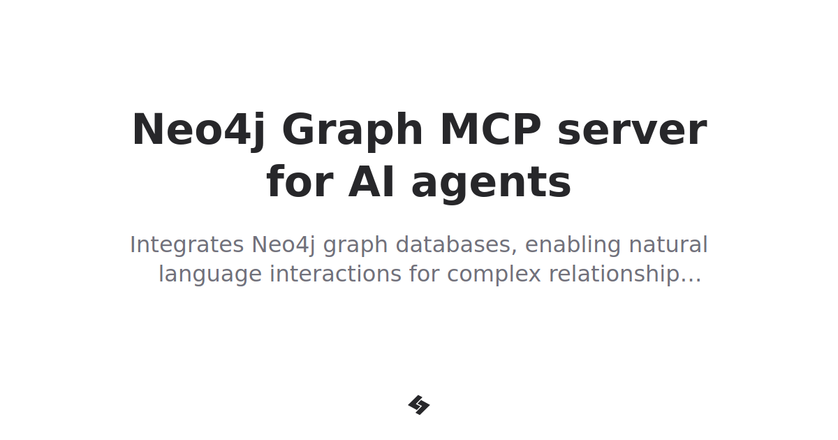 Neo4j Graph MCP server for AI agents