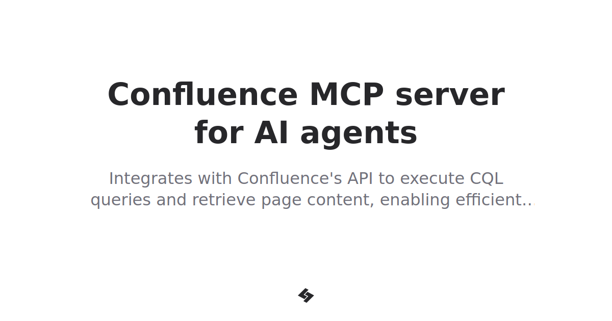 Confluence MCP server for AI agents