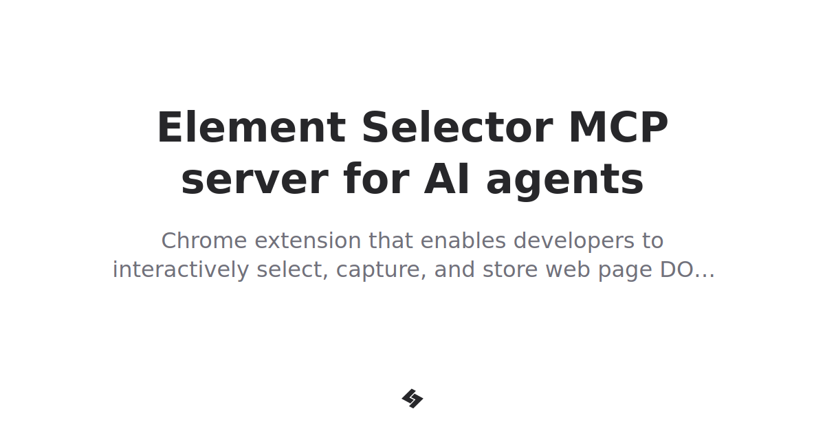 Element Selector MCP server for AI agents