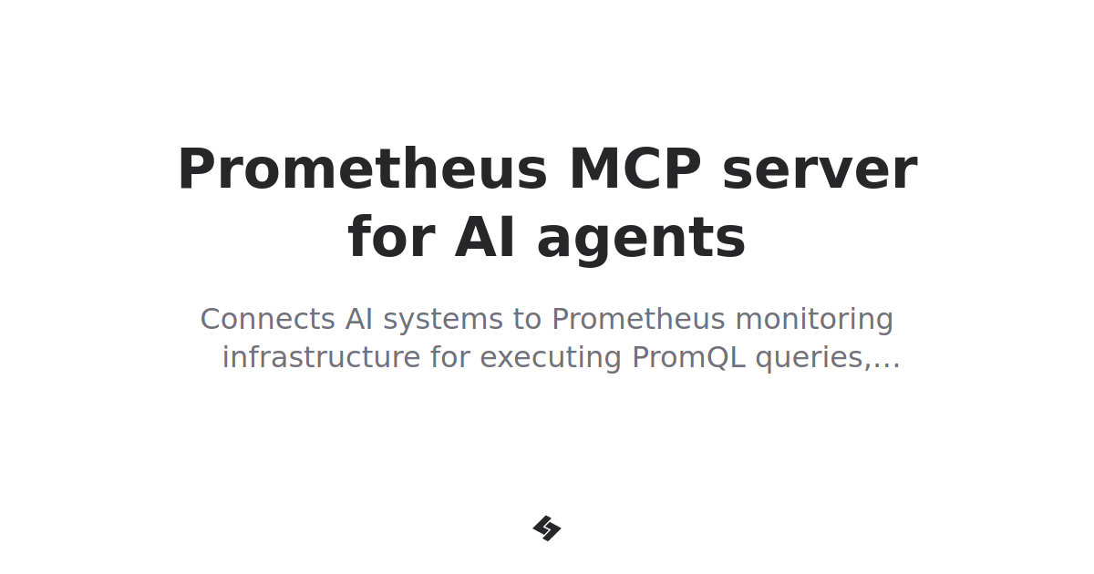 Prometheus MCP server for AI agents